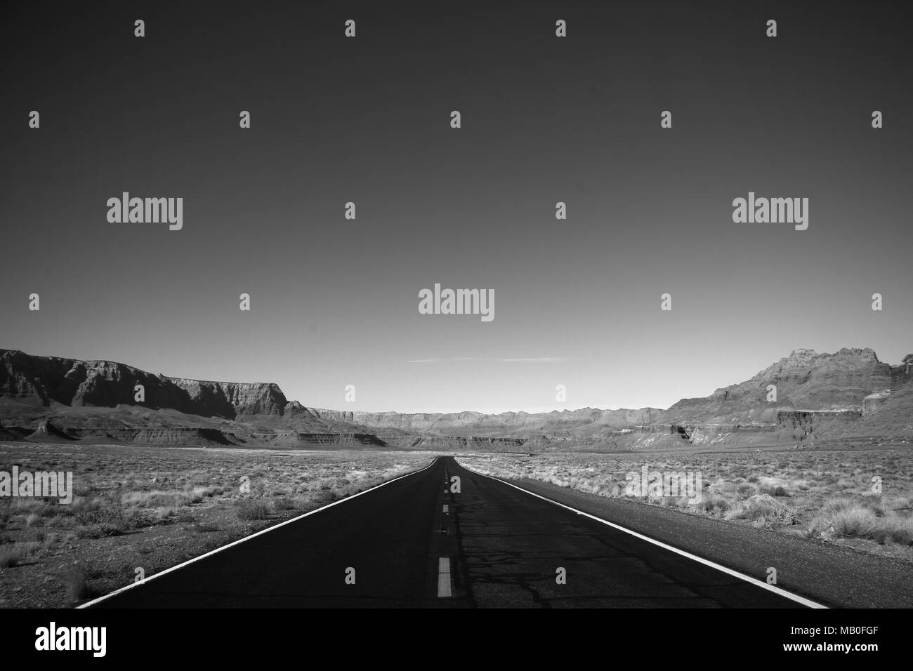 Arizona desert highway Black and White Stock Photos & Images - Alamy