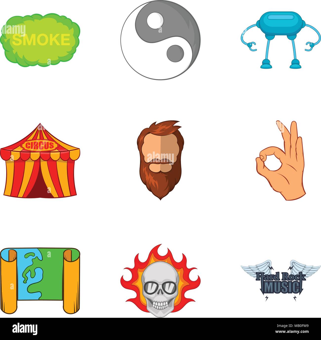 Game graphic icons set, cartoon style Stock Vector Image & Art - Alamy