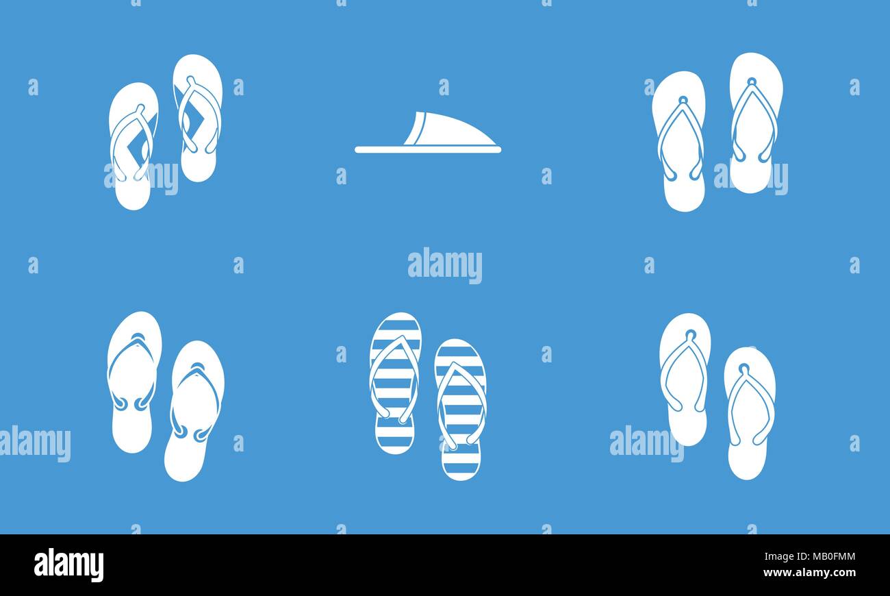 Rubber thong slippers Stock Vector Images - Alamy