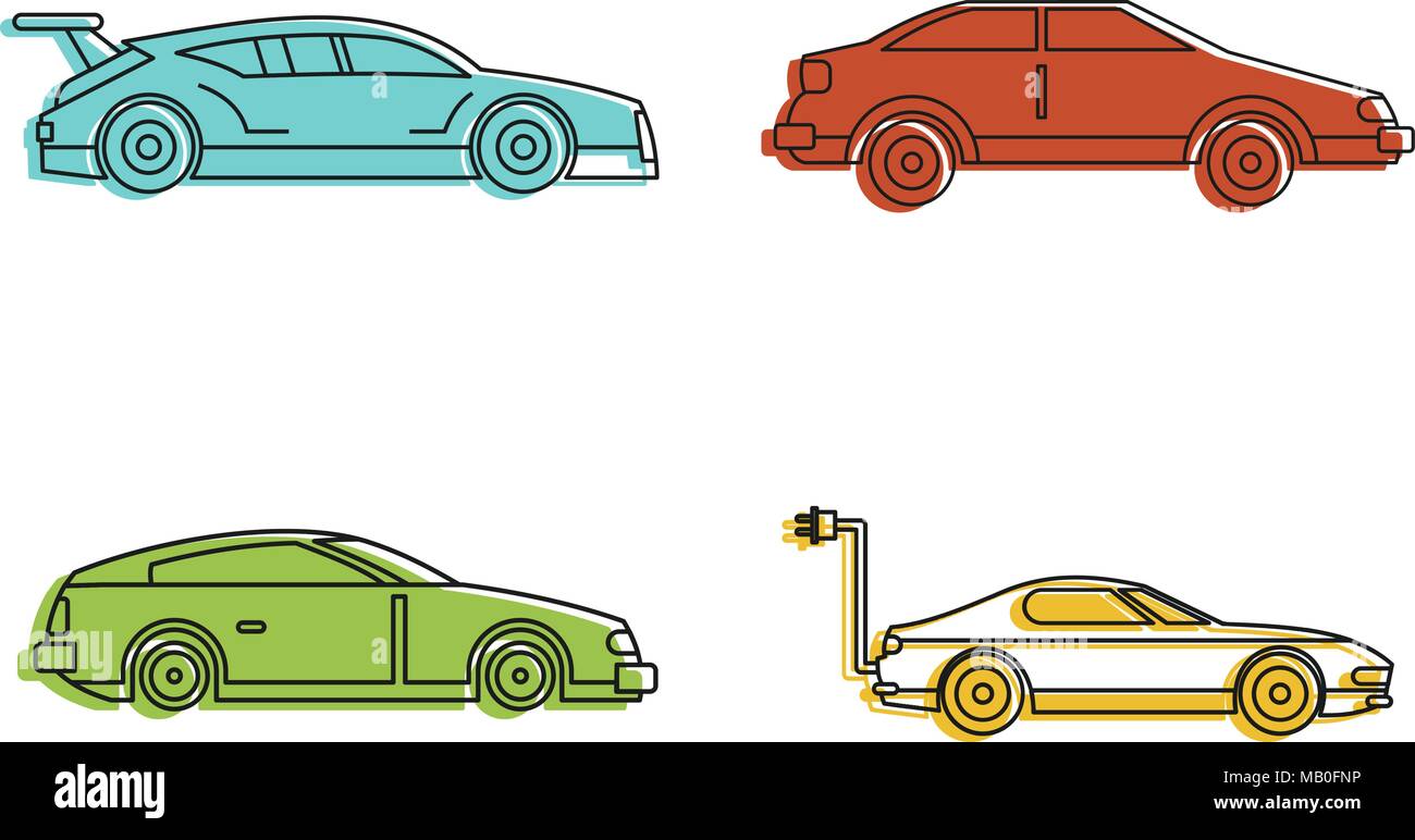 White super model car Stock Vector Images - Alamy