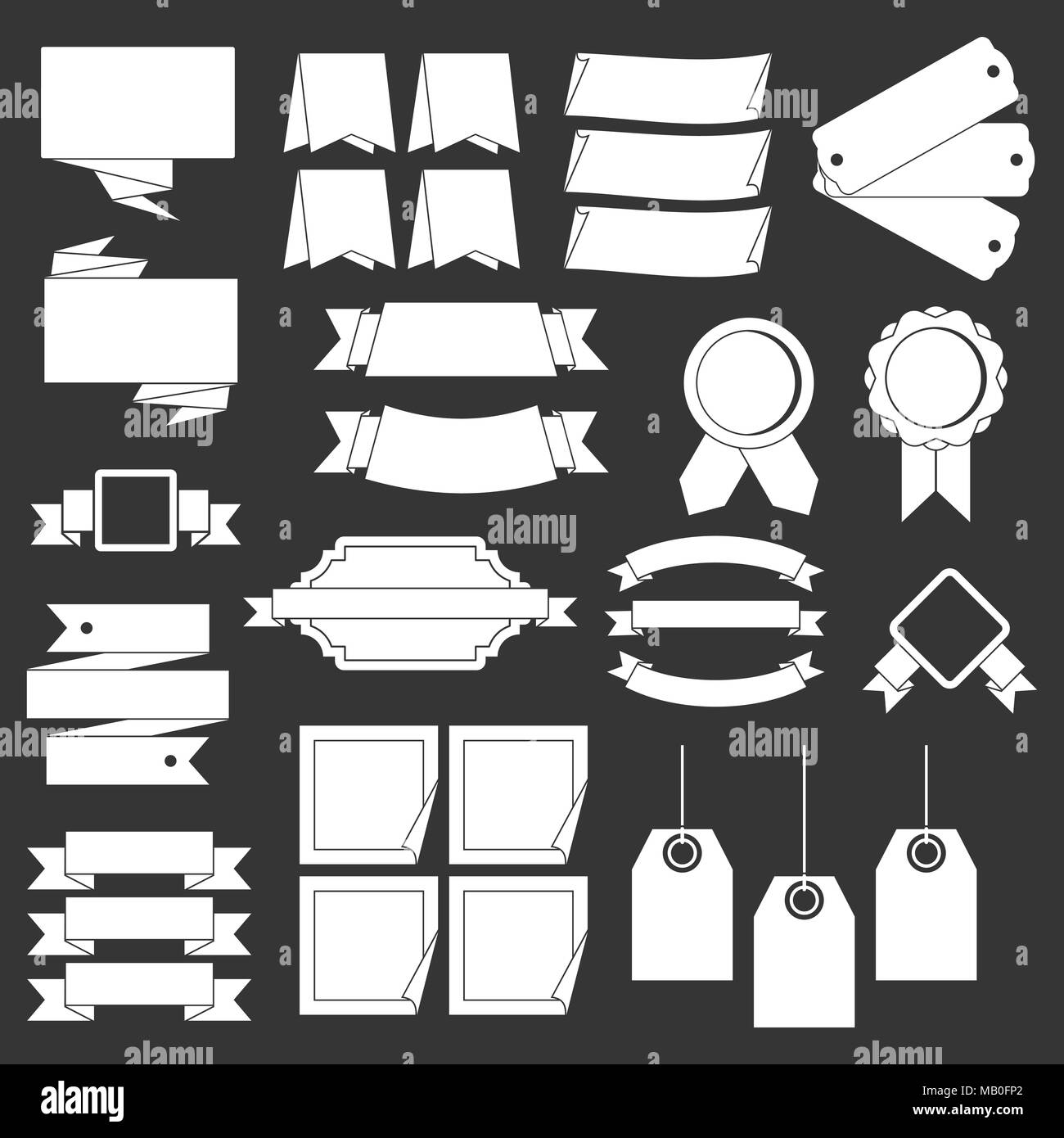 Different colorful labels icons set grey vector Stock Vector Image ...