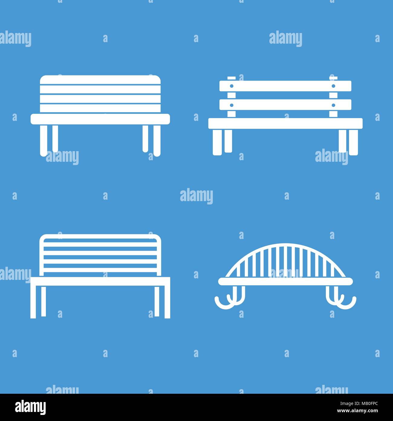 Simple timber bench seat Stock Vector Images - Alamy