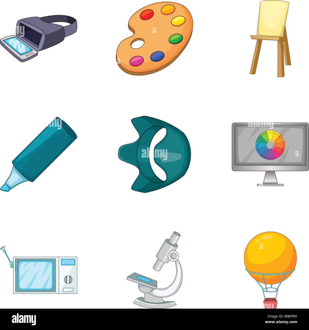 Vision icons set, cartoon style Stock Vector Image & Art - Alamy