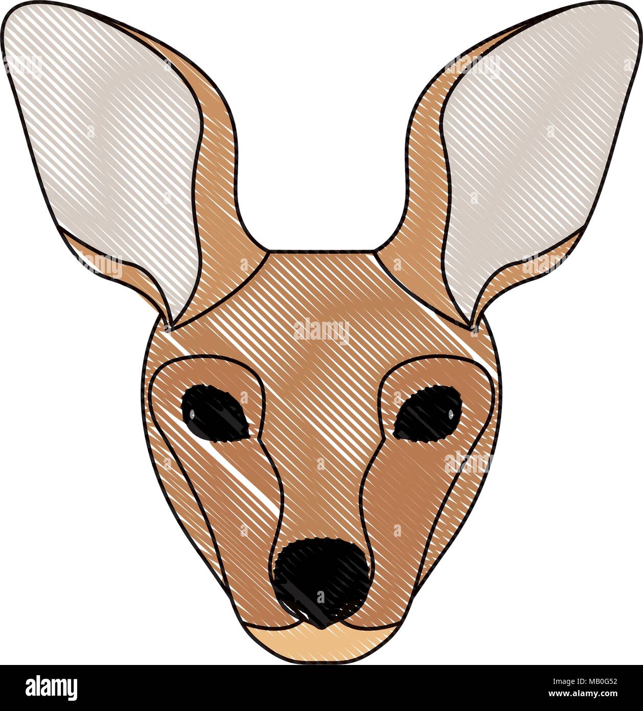 wild kangaroo head australian creature Stock Vector Image & Art - Alamy