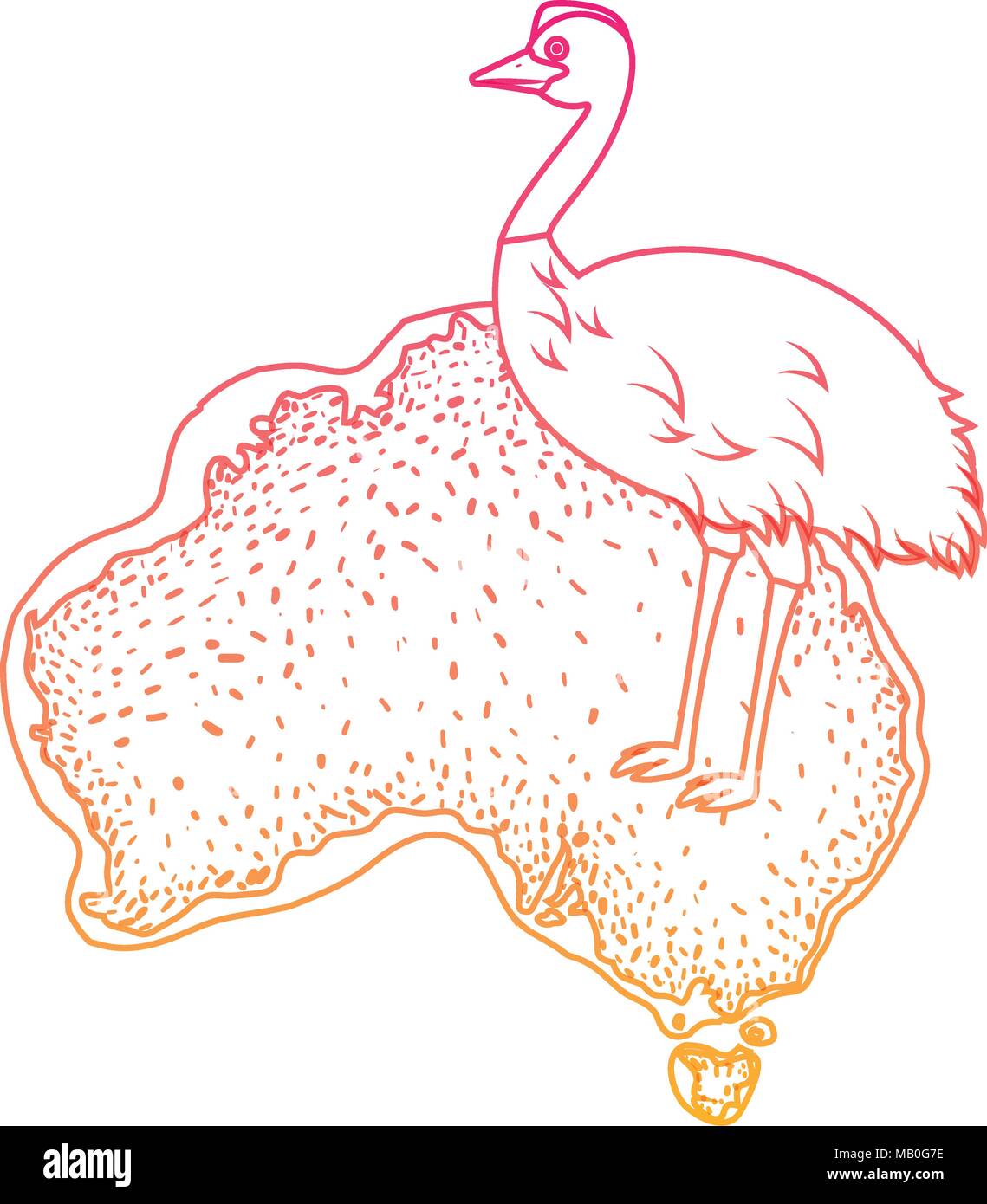 wild emu bird over australian map Stock Vector Image & Art - Alamy