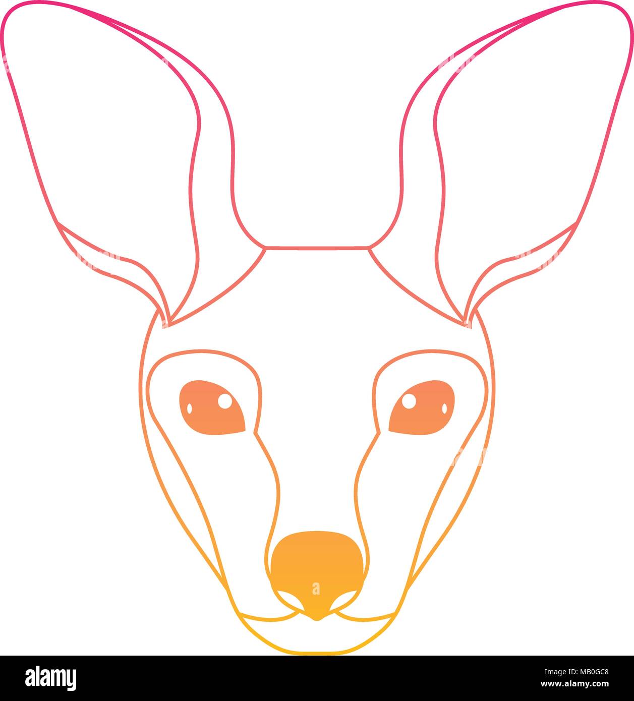 wild kangaroo head australian creature Stock Vector Image & Art - Alamy