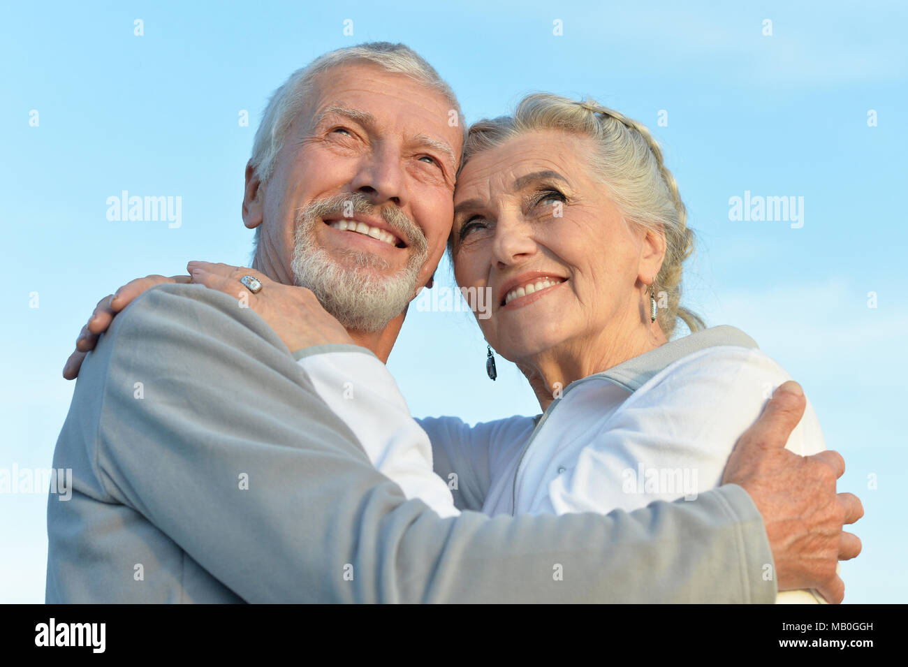 Elderly couple relaxing together Stock Photo - Alamy