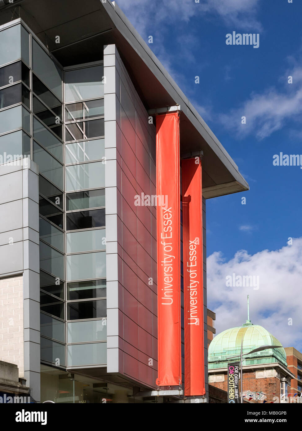 SOUTHEND-ON-SEA, ESSEX, UK - MARCH 29, 2018: Banner Signs outside ...
