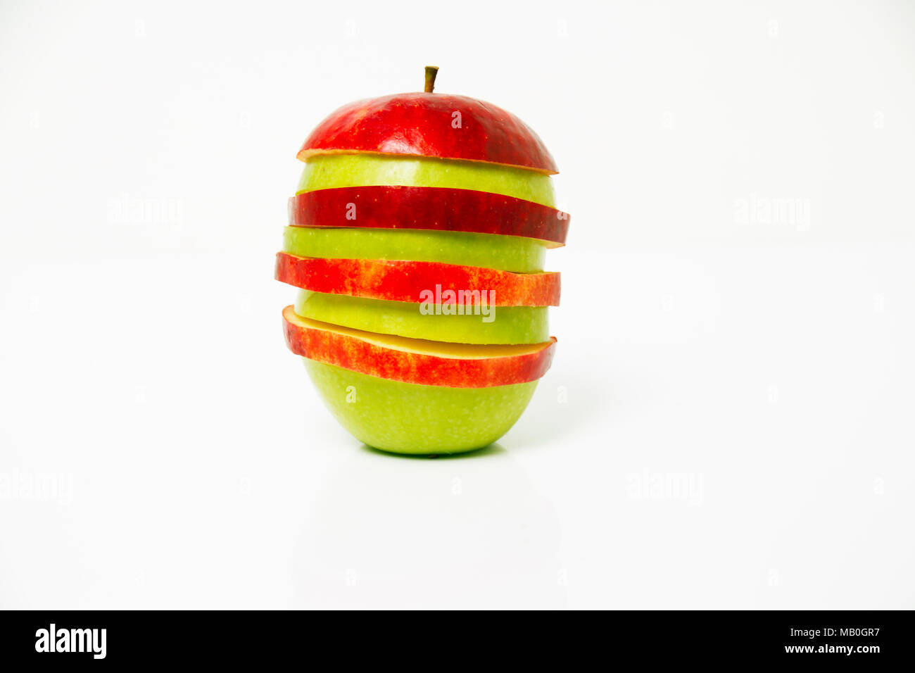 A picture of multiple slice of Apple placed on each other Stock Photo ...