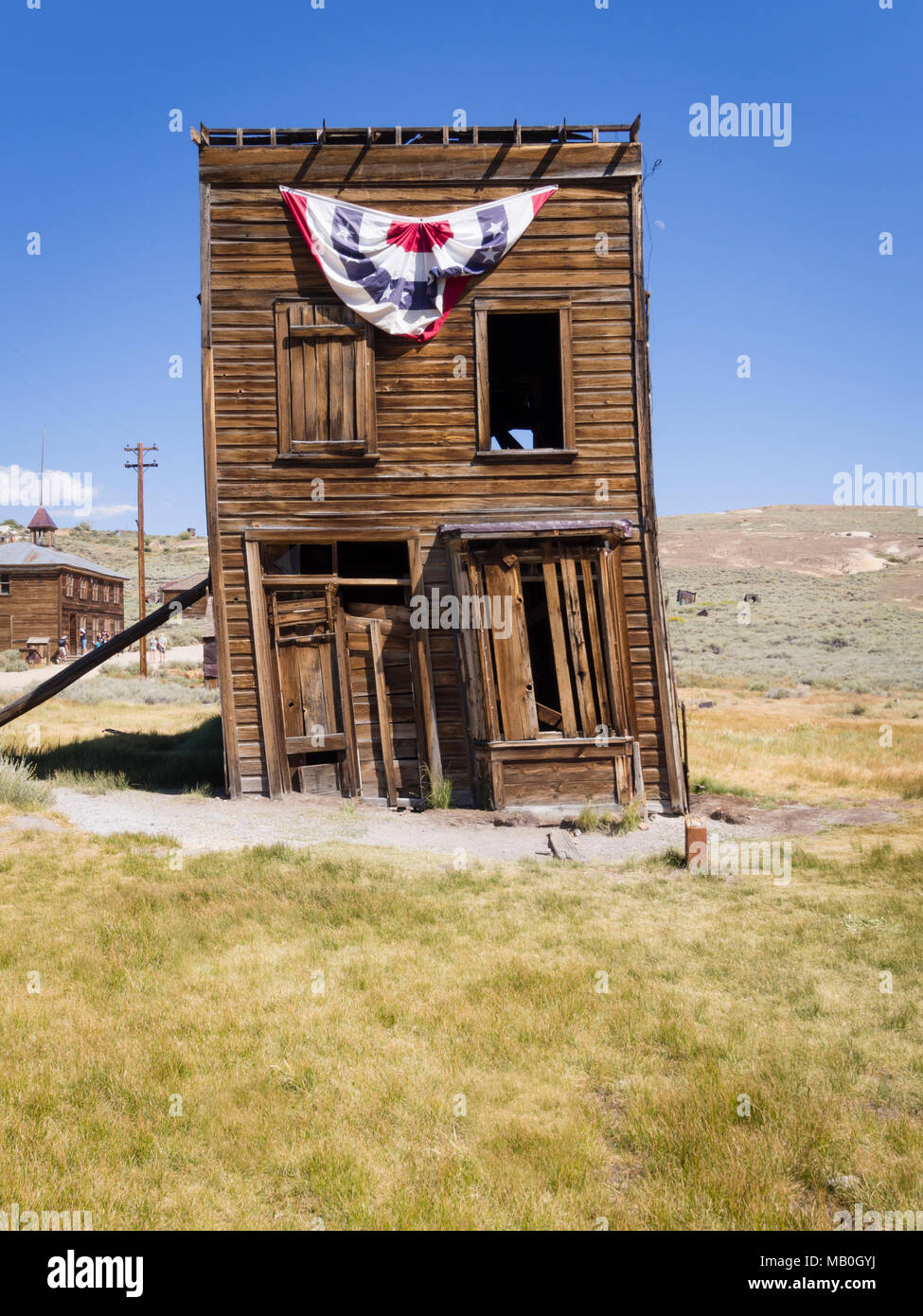 Abandoned desolate buildings at Bodie State Historic Park, a former ...