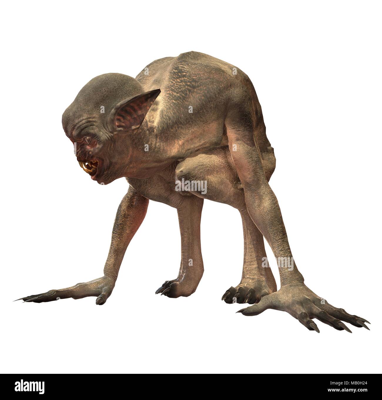 3D illustration mutant monster isolated on white background Stock Photo ...