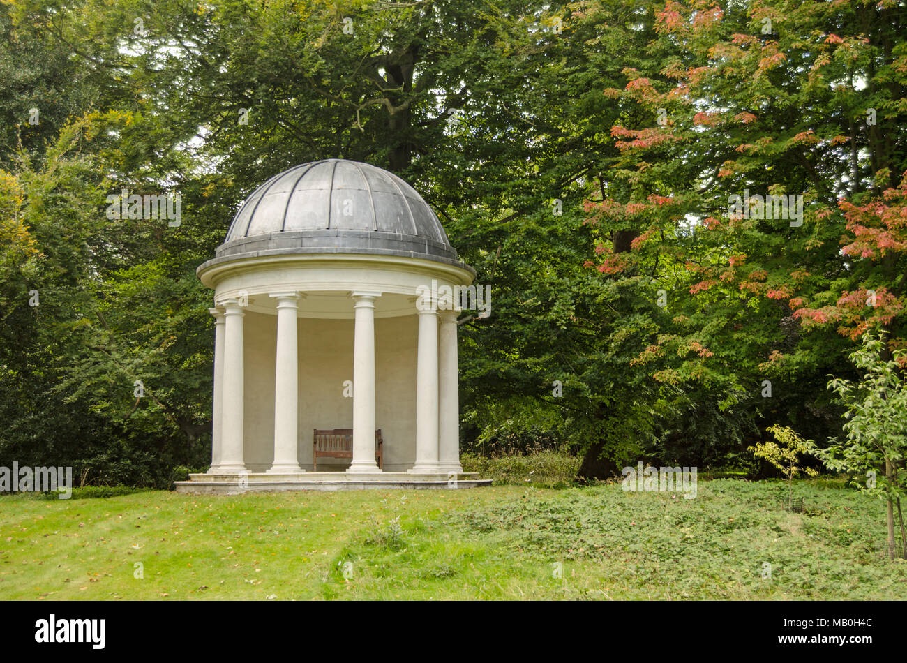 The historic Rotunda, built in Georgian times in Bushy Park, Teddington ...