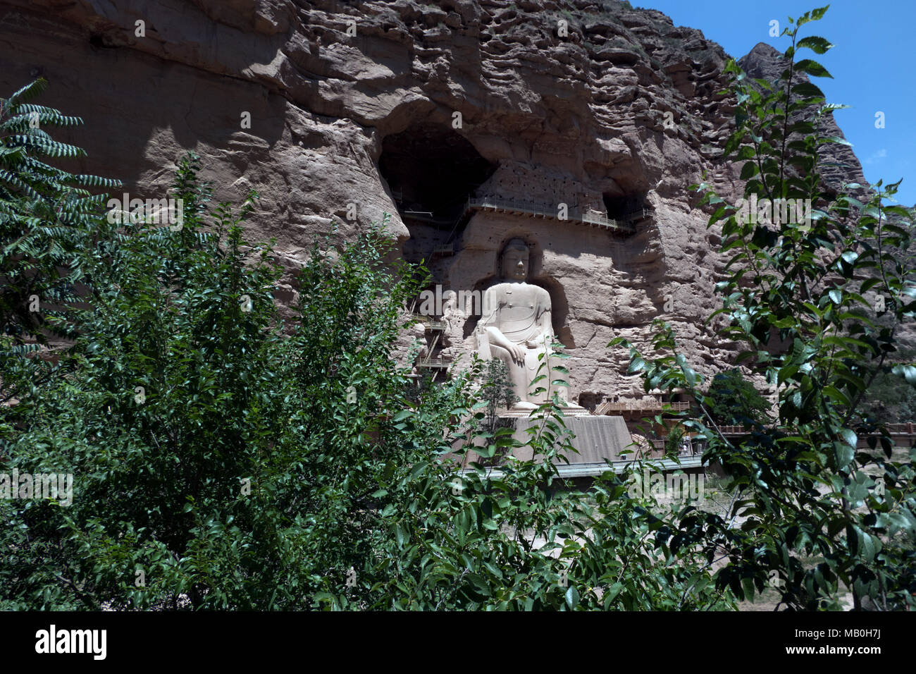 The Bingling Temple, or Bingling Si, in Gansu province, China, Asia ...