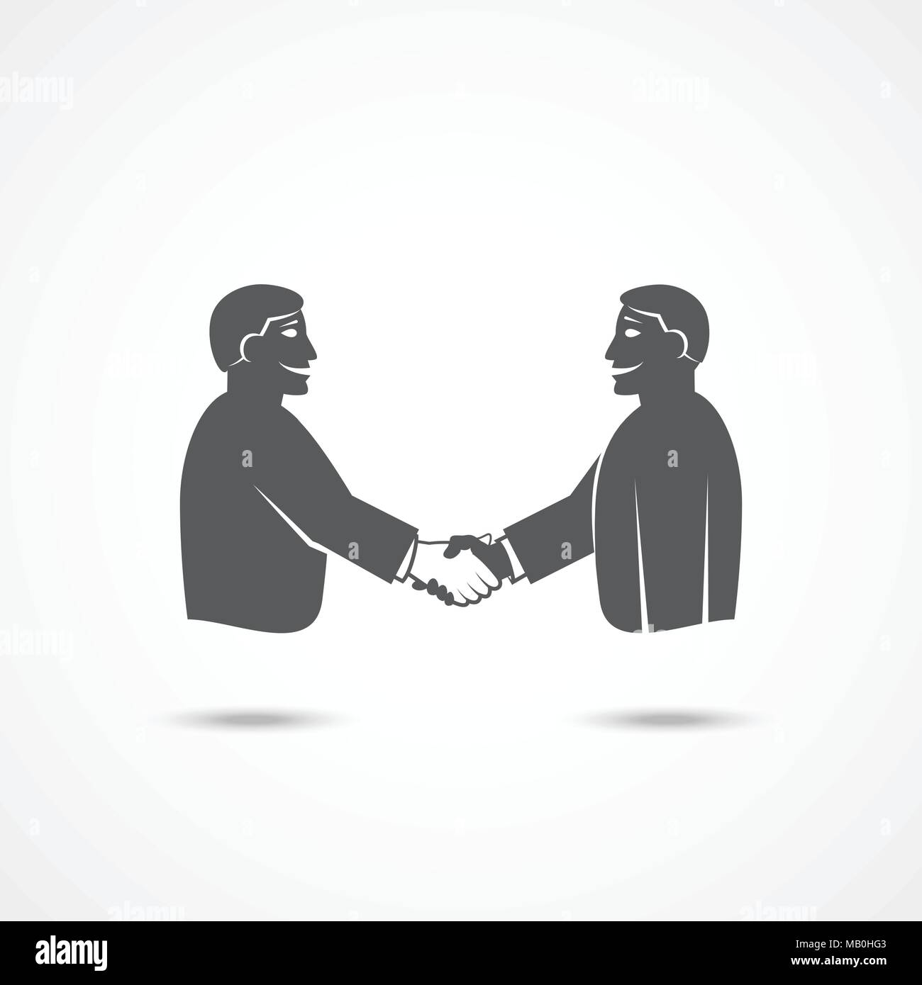 Handshake icon on white Stock Vector Image & Art - Alamy