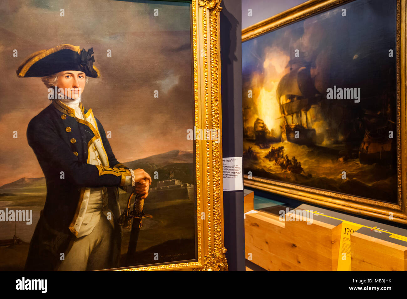 England, London, Greenwich, National Maritime Museum, Portrait of ...