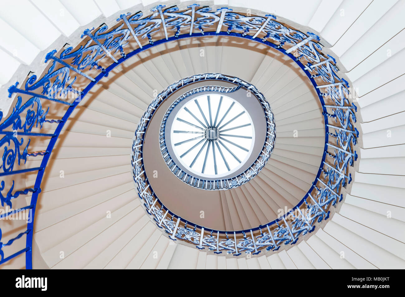 England, London, Greenwich, The Queen's House, Tulip Staircase Stock ...