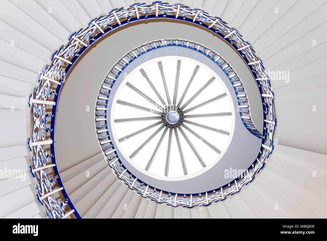 England, London, Greenwich, The Queen's House, Tulip Staircase Stock ...