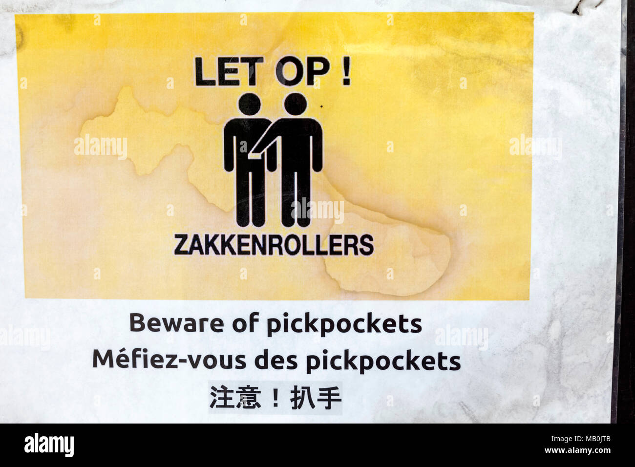 Pickpocket Sign