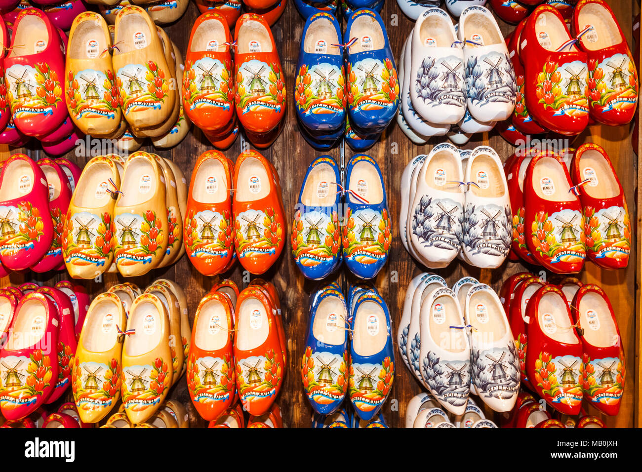 Europe, Netherlands, Amsterdam, Souvenir Shop Display of Colourful ...