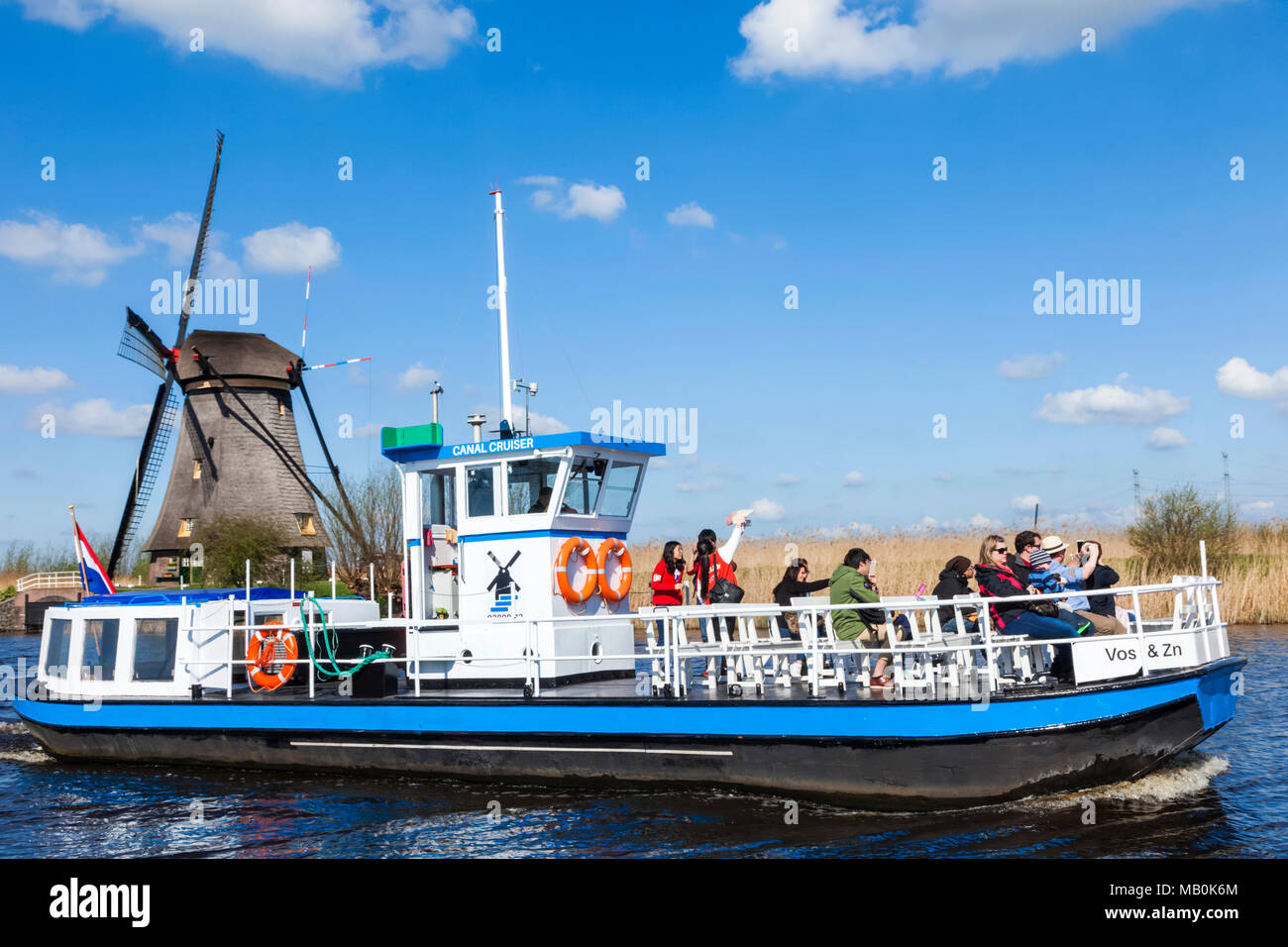 Europe, Netherlands, Alblasserdam, Kinderdijk, Windmills Stock Photo ...