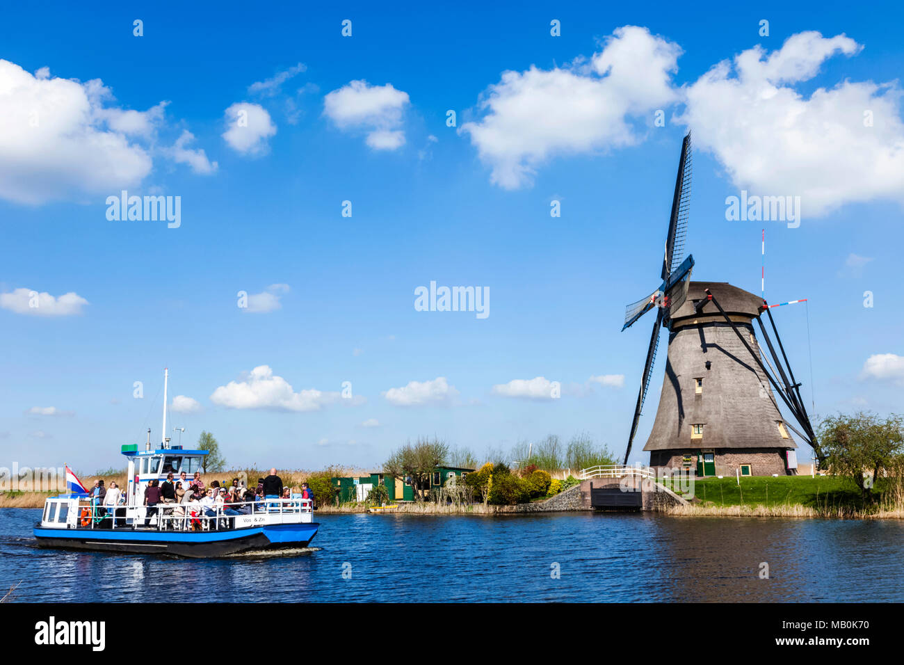 Europe, Netherlands, Alblasserdam, Kinderdijk, Windmills Stock Photo ...