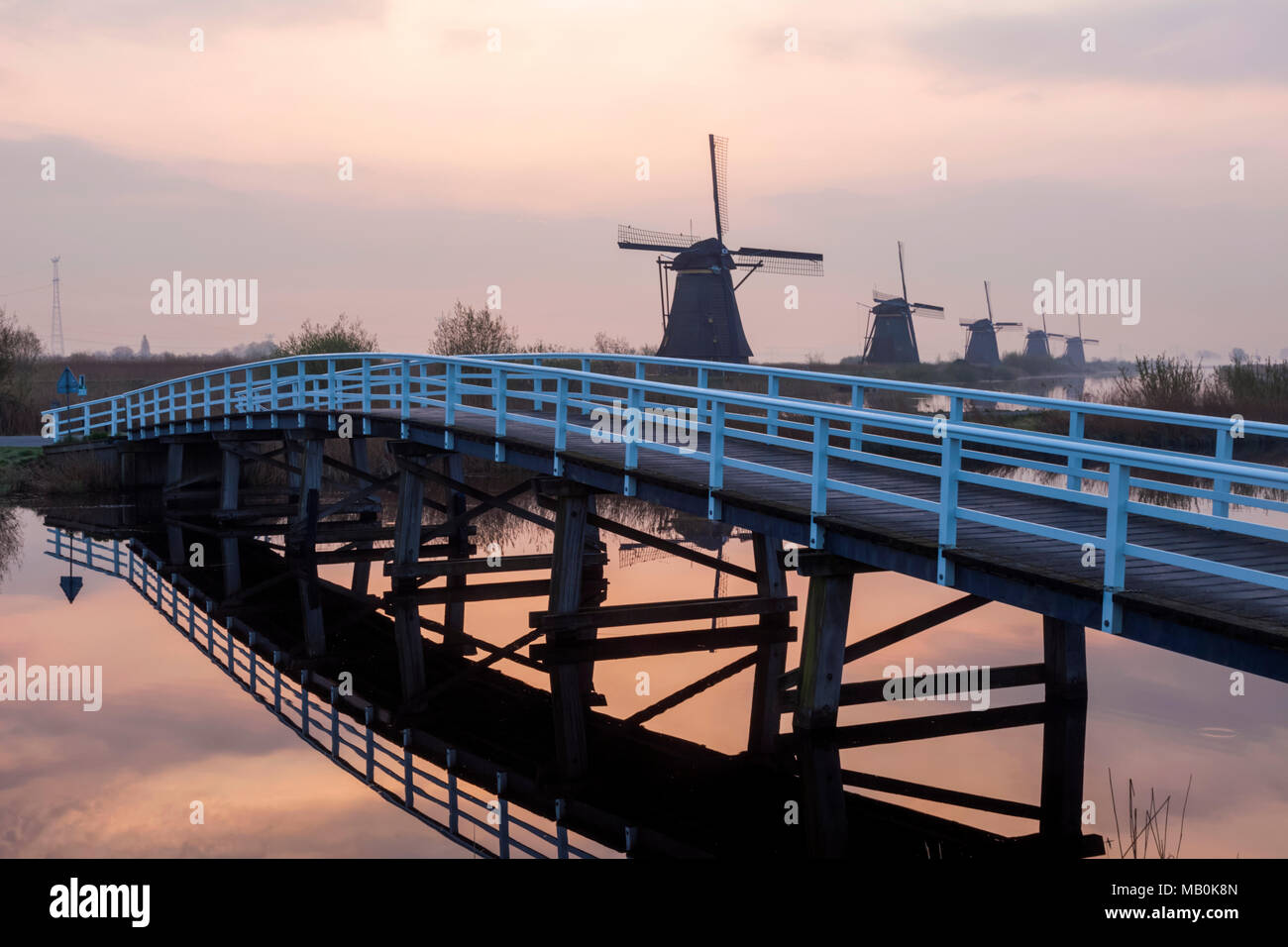 Europe, Netherlands, Alblasserdam, Kinderdijk, Windmills Stock Photo ...