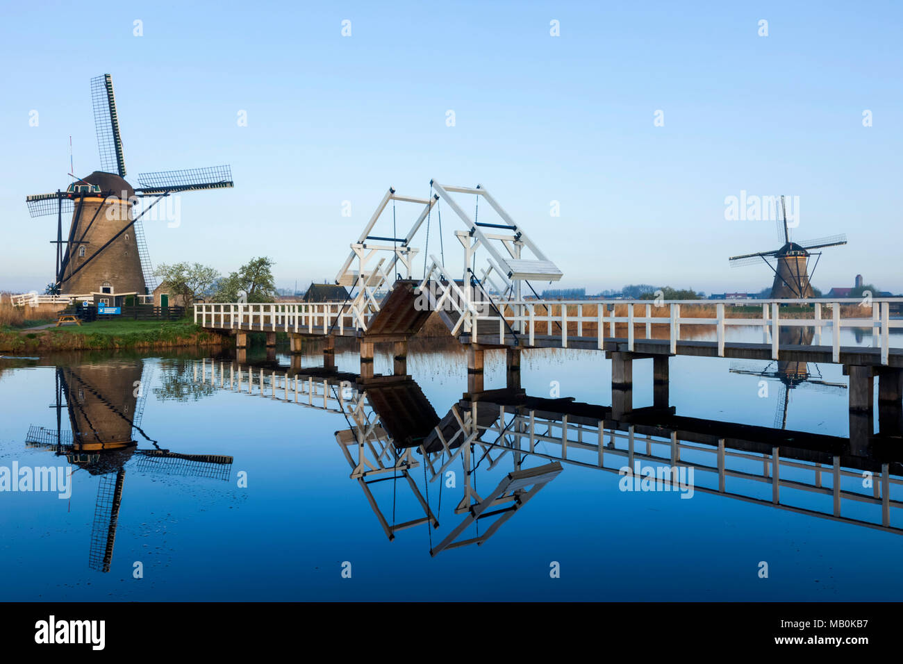 Europe, Netherlands, Alblasserdam, Kinderdijk, Windmills Stock Photo ...