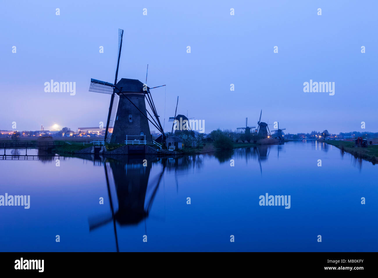 Europe, Netherlands, Alblasserdam, Kinderdijk, Windmills Stock Photo ...