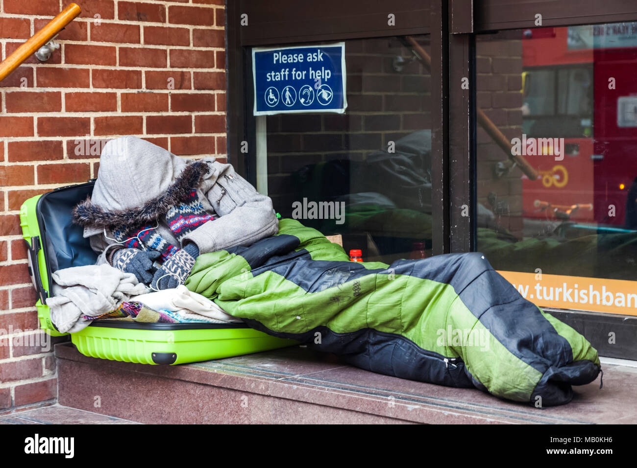 England, London, Southwark, Homeless Rough Sleeper Stock Photo - Alamy