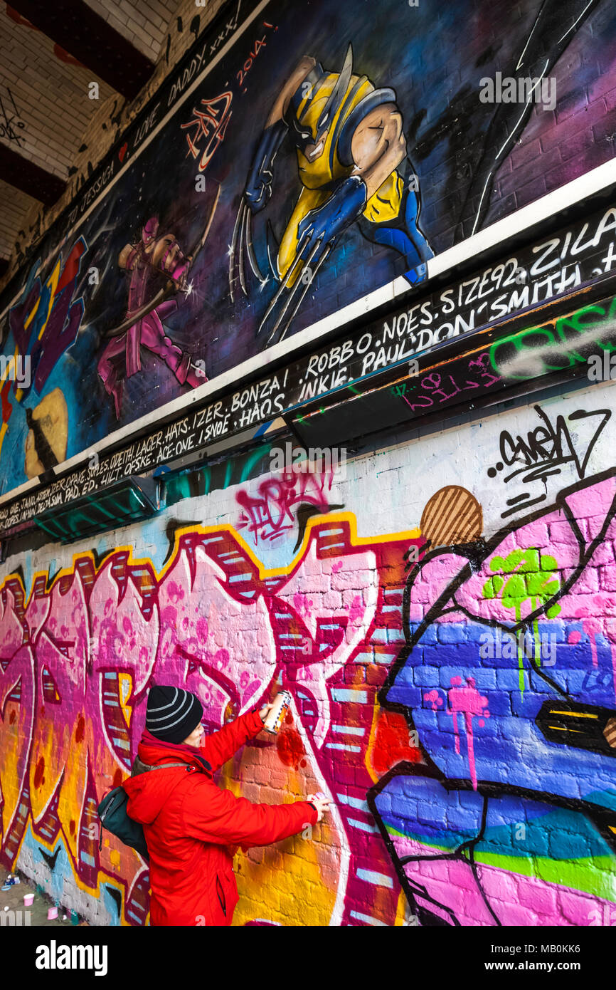 England, London, Lambeth, Waterloo, Leake Street, Graffiti and Wall Art ...
