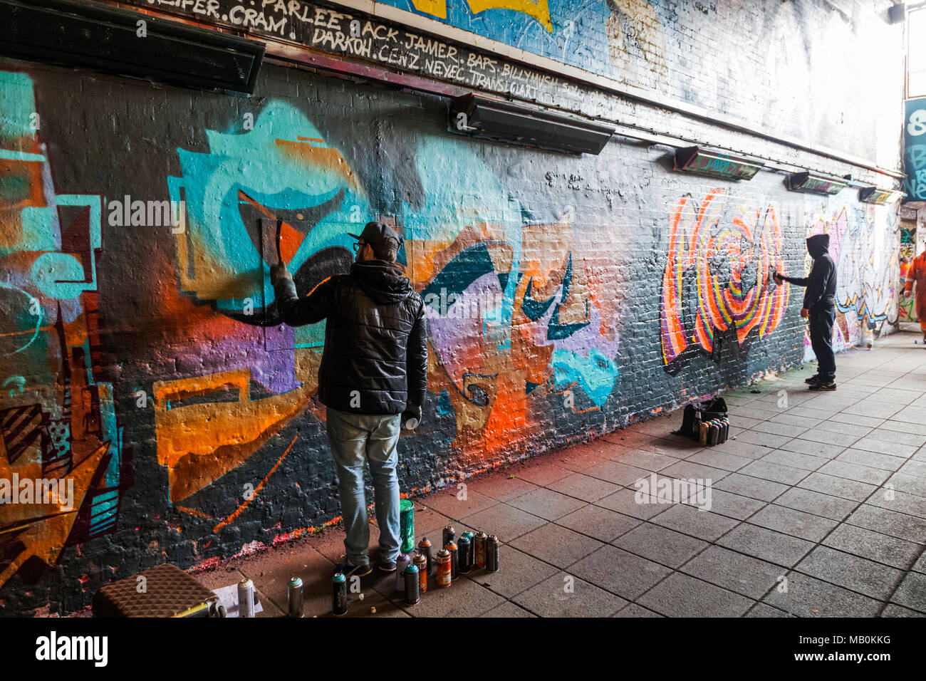 England, London, Lambeth, Waterloo, Leake Street, Graffiti and Wall Art ...