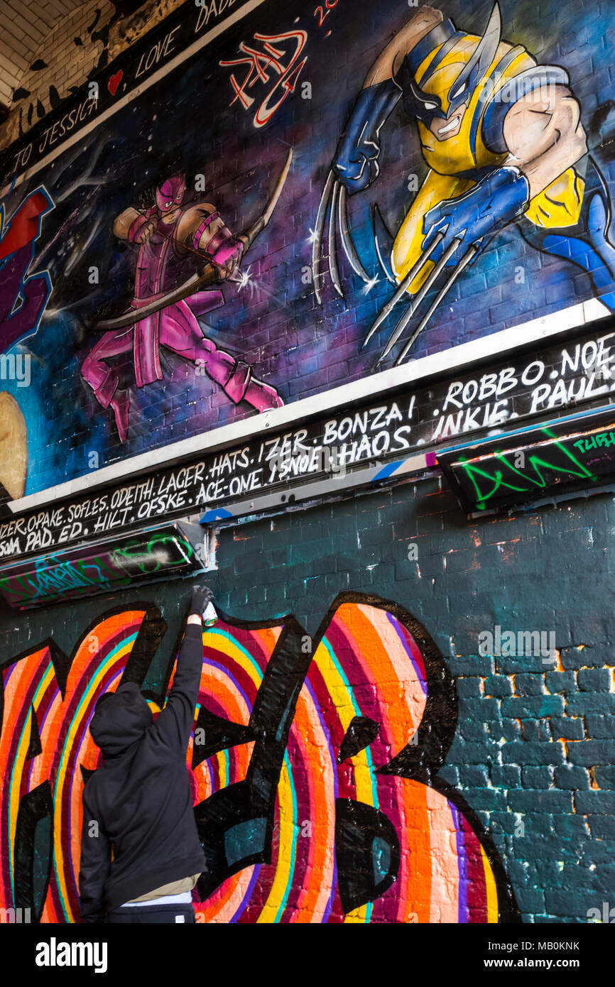 England, London, Lambeth, Waterloo, Leake Street, Graffiti and Wall Art ...