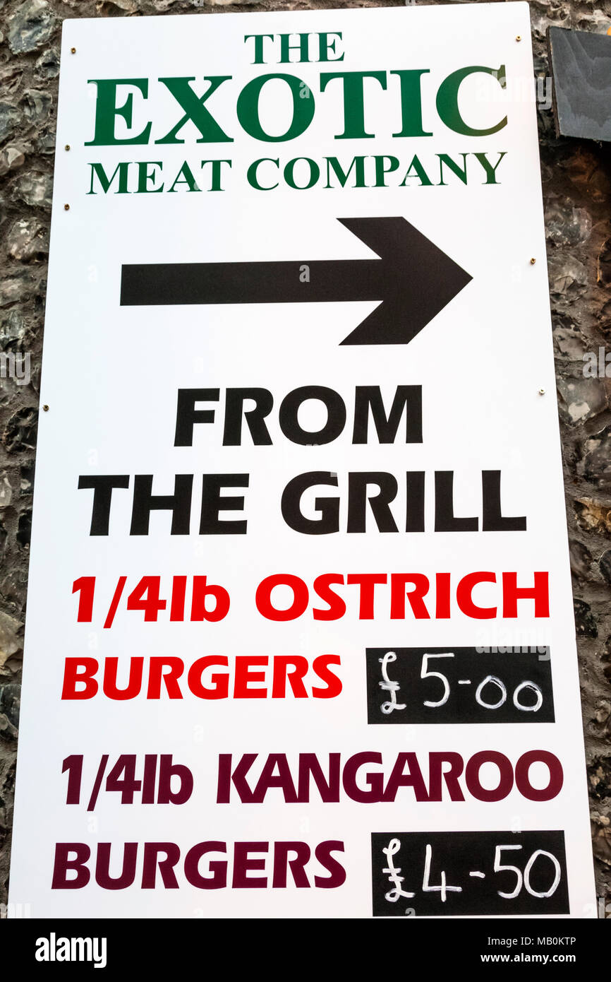 England, London, Southwark, Borough Market, Food Stall Burger Menu ...