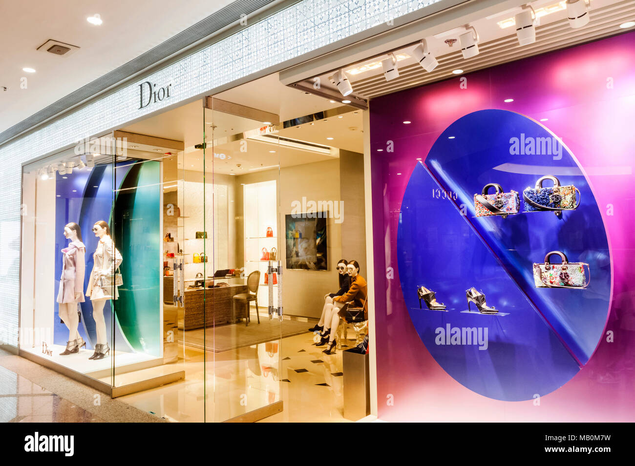 China, Hong Kong, Causeway Bay, Times Square Shopping Mall, Dior Store ...