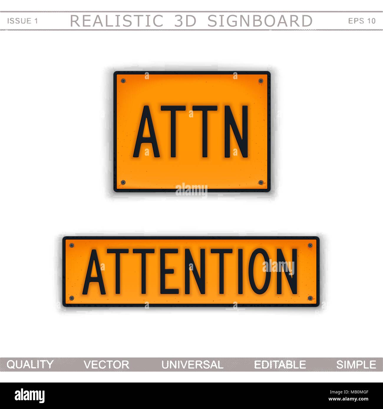 Attention Signboard High Resolution Stock Photography and Images - Alamy