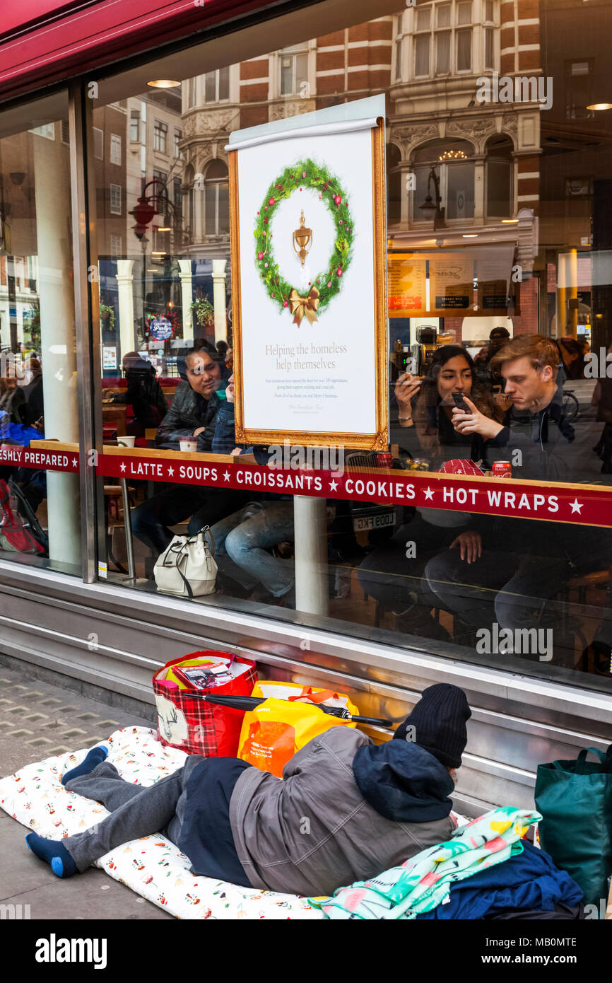 England, London, Soho, Rough Sleeper Stock Photo - Alamy