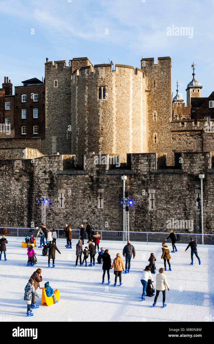 England, London, Tower of London, Ice Skating Stock Photo - Alamy