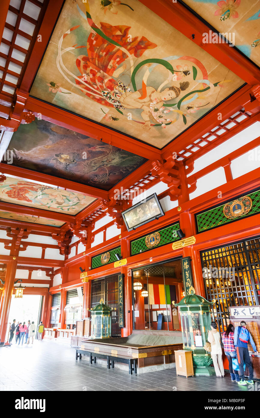 Japan, Hoshu, Tokyo, Asakusa, Asakusa Kannon Temple aka Sensoji, The ...
