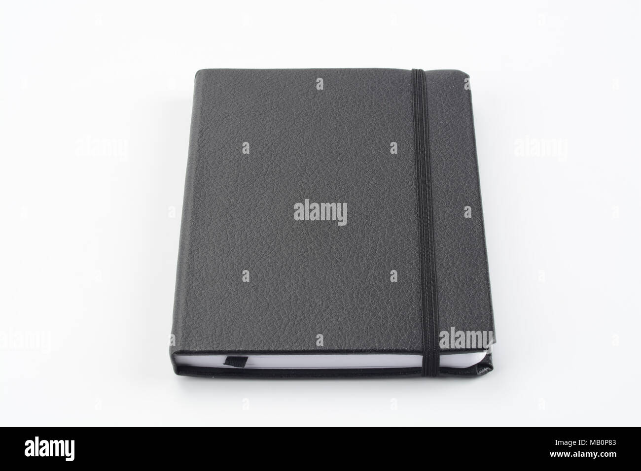 Black notepad with rubber on white background Stock Photo - Alamy