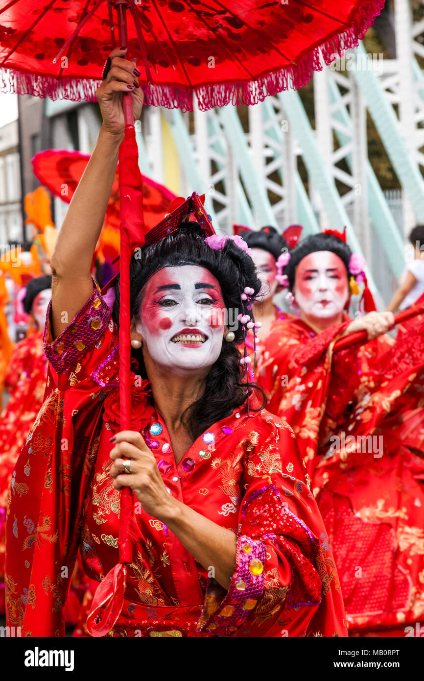 England, London, Notting Hill Carnival, Parade Participant Stock Photo ...
