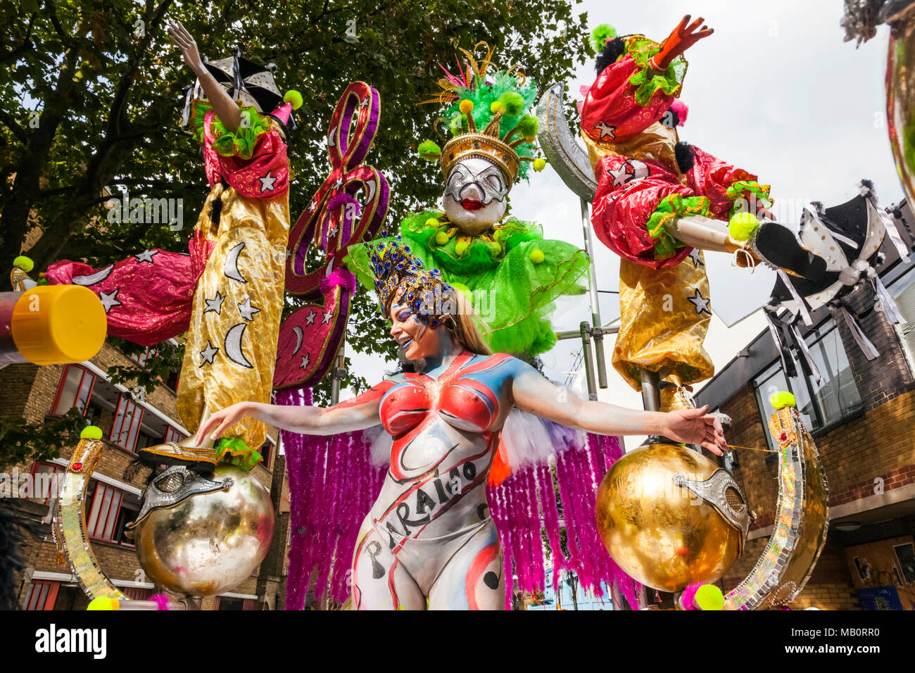 England, London, Notting Hill Carnival, Parade Float Stock Photo - Alamy
