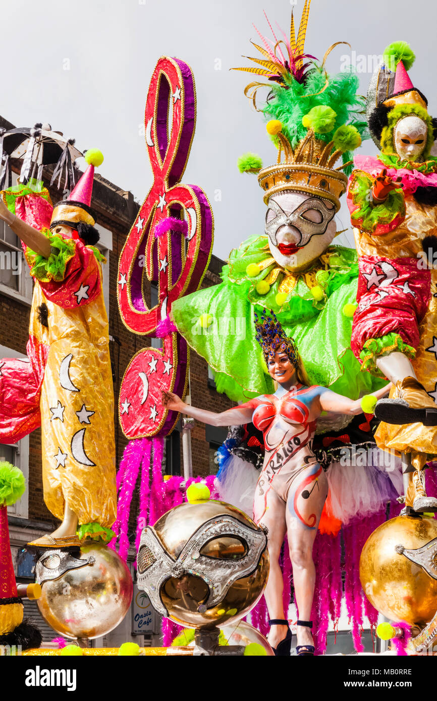 England, London, Notting Hill Carnival, Parade Float Stock Photo - Alamy