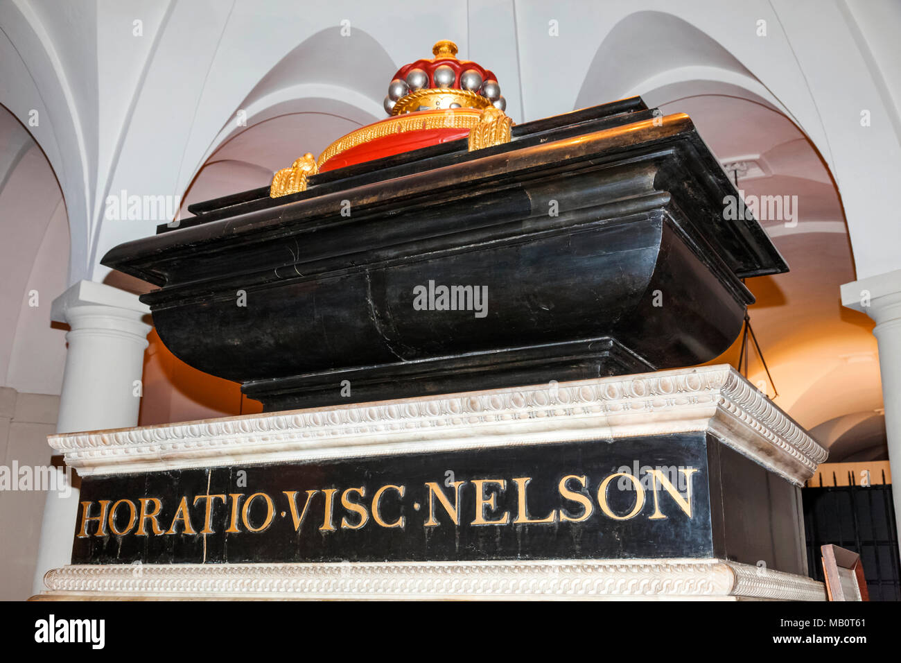 England, London, The City, St Paul's Cathedral, The Crypt, Nelson's ...