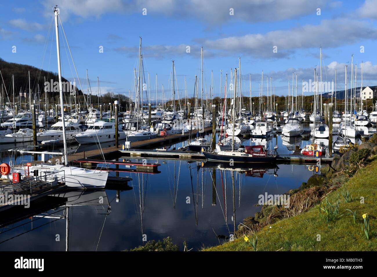 View over Kip Marina in Inverkip Stock Photo - Alamy