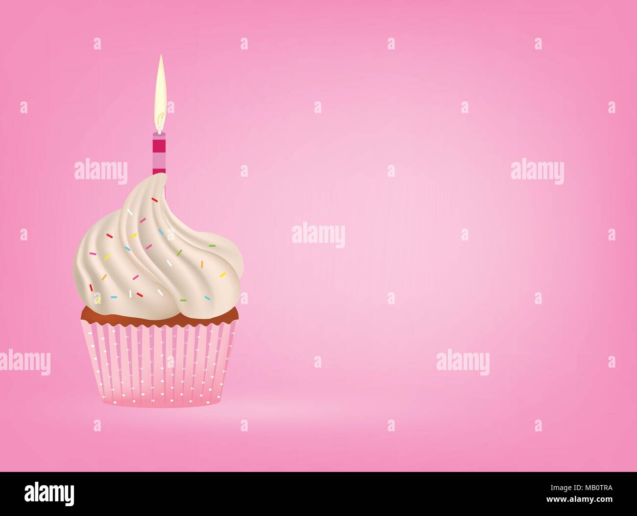 Pink Cupcake Birthday Clipart