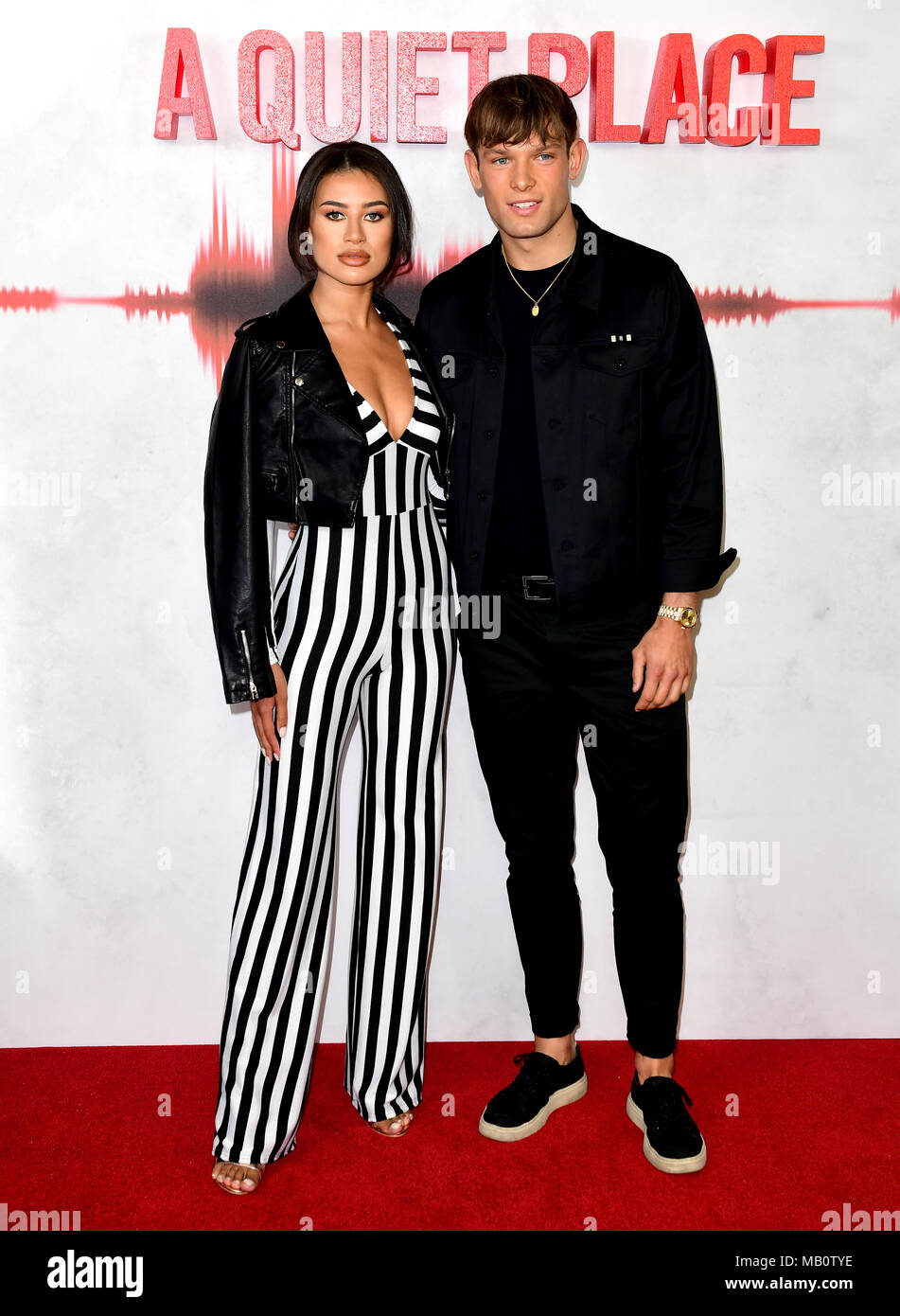 Montana Brown (left) and Elliott Reeder attending the A Quiet Place VIP ...