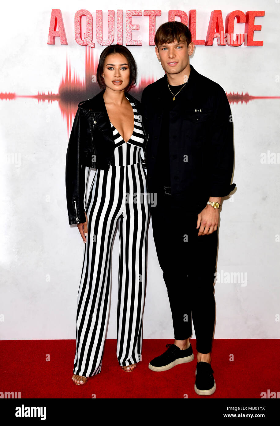 Montana Brown (left) and Elliott Reeder attending the A Quiet Place VIP ...