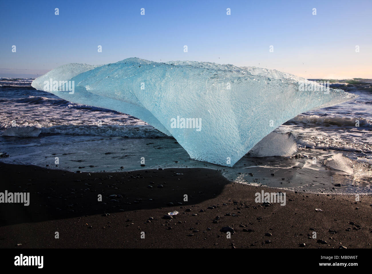 Ice, floes, Europe, Island, Jökulsarlón, coast, sceneries, sea, beach ...