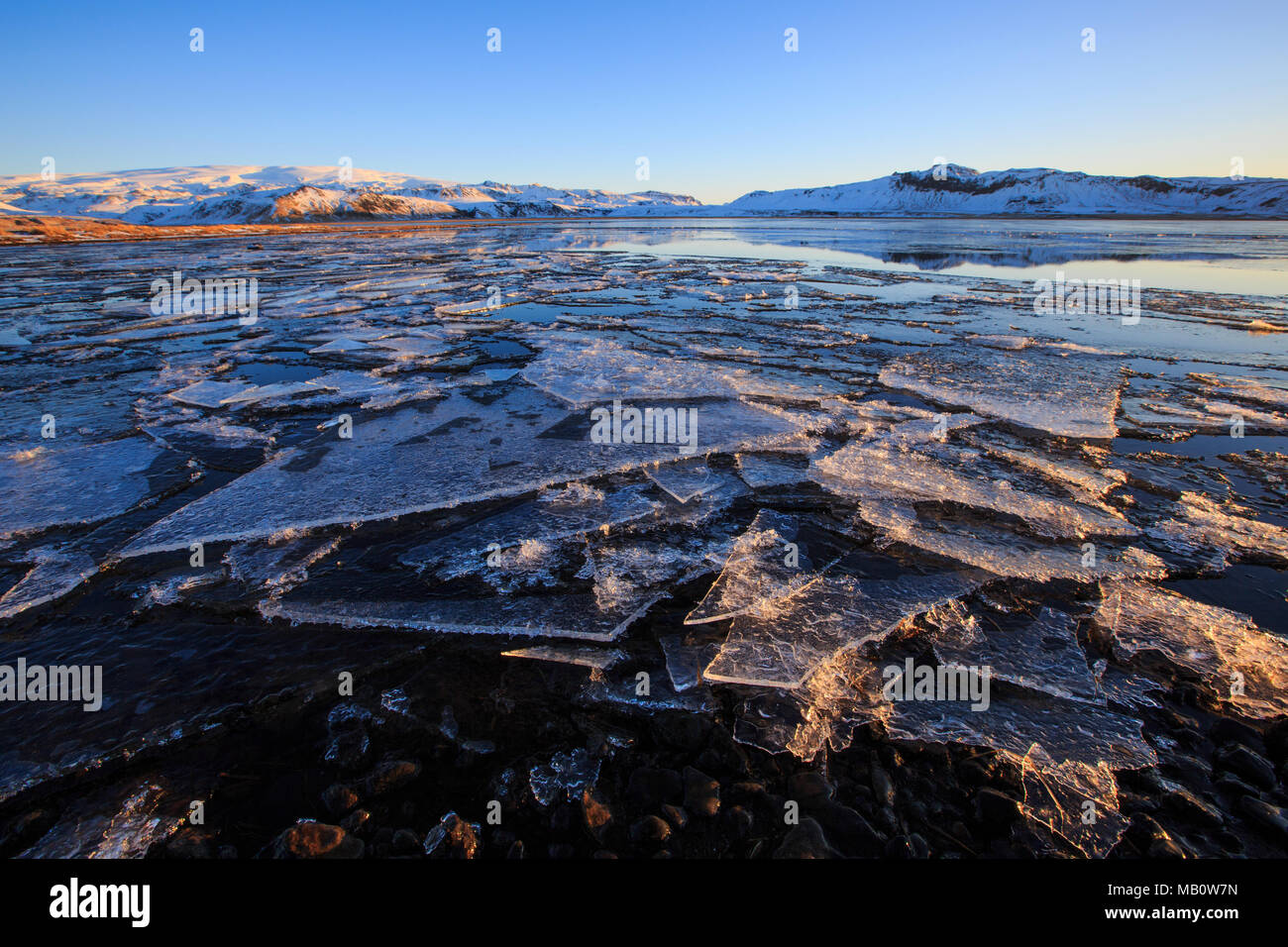 Mountains, ice, Europe, Island, sceneries, light mood, morning mood ...