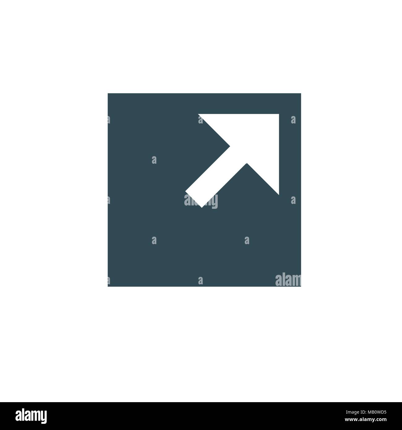 External Link Icon w arrow and box pointing Stock Vector Image & Art ...